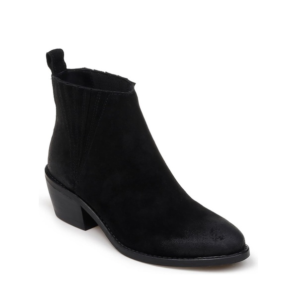 Anthropologie | Shoes | Distressed Oiled Suede Western Heel Ankle ...